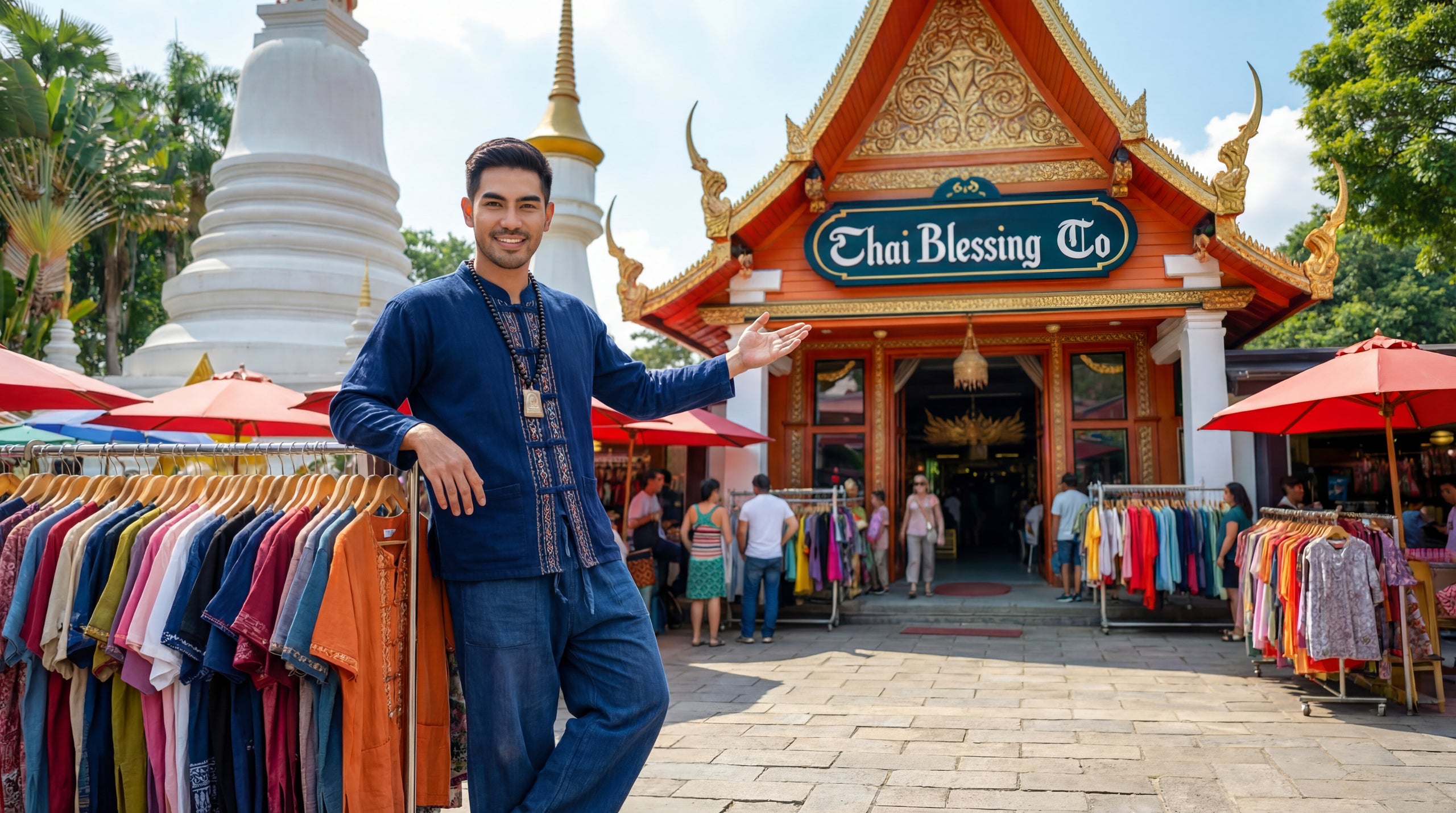 Thai Men's Traditional Outfit for Ceremonial Occasions - Modern Style ...