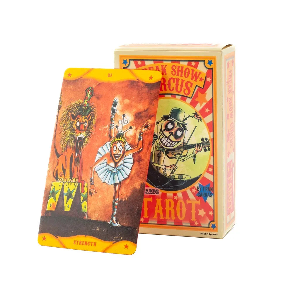 Freak Show Circus English Vision Tarot Cards Playing Games 78pcs Board ...
