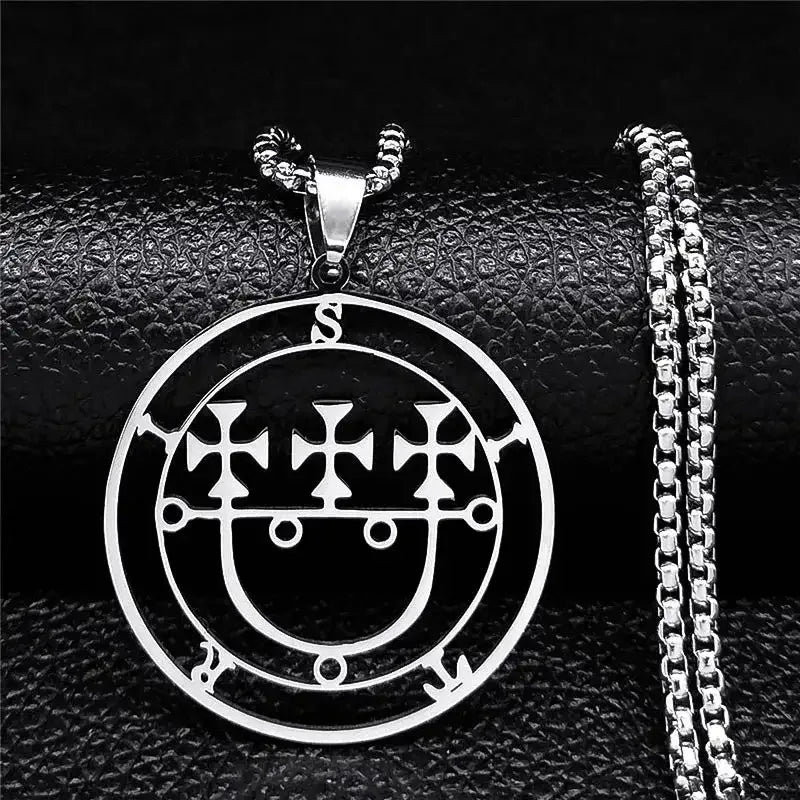 🔥 Sigil of Lucifer Stainless Steel Necklace – Satanic Symbol | Asmoday ...